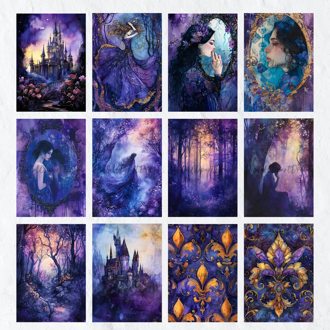 Maleficent Junk Journal Paper Pack, Villain Printable Paper, Sleeping ...