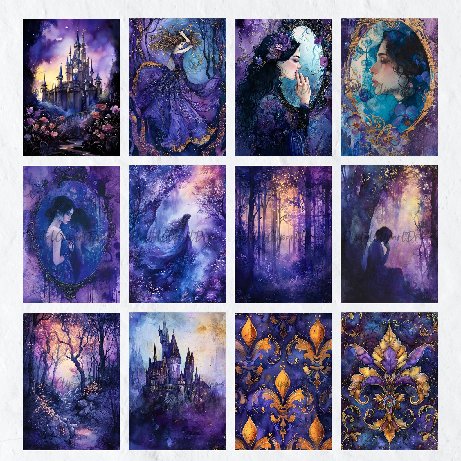 Maleficent Junk Journal Paper Pack, Villain Printable Paper, Sleeping ...