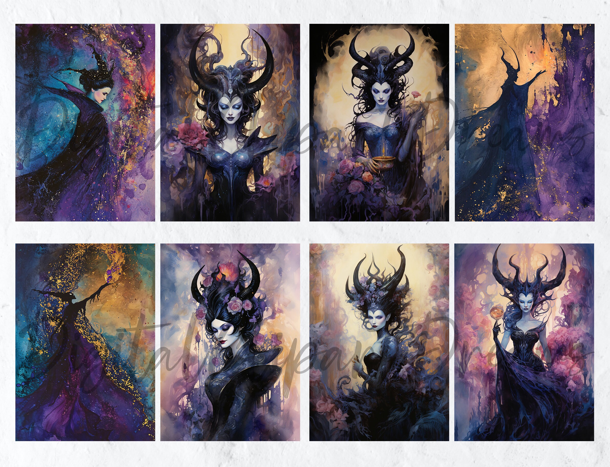 Maleficent Junk Journal Paper Pack, Villain Printable Paper, Sleeping ...