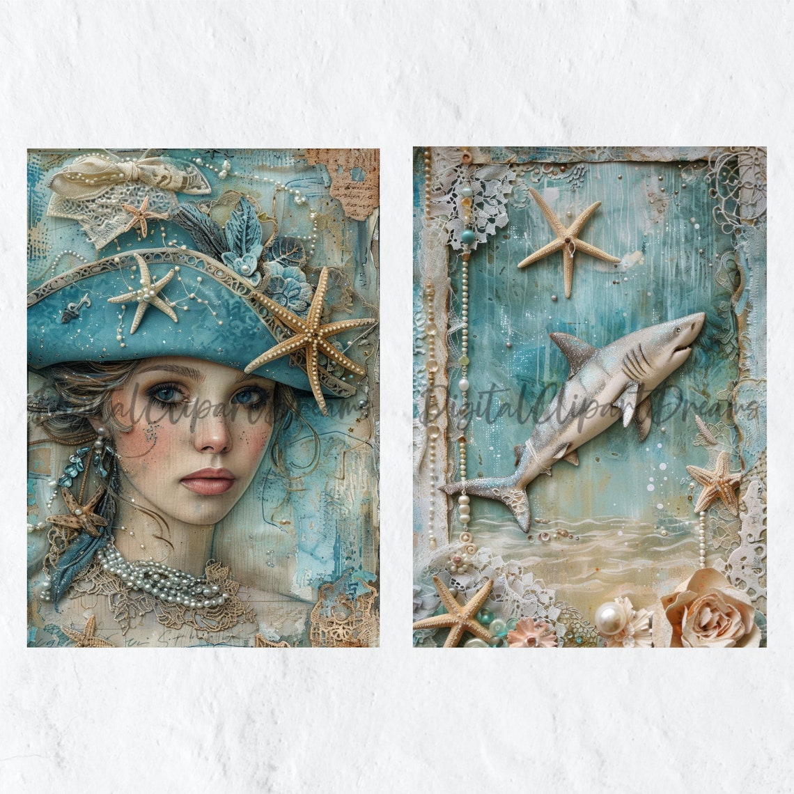 Vintage Pirate Junk Journal Pages, Sea Digital Scrapbook Paper ...