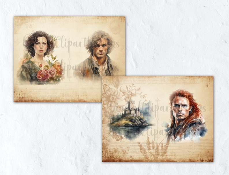 Outlander Junk Journal Pages, Scottish Scrapbook Paper, Printable ...