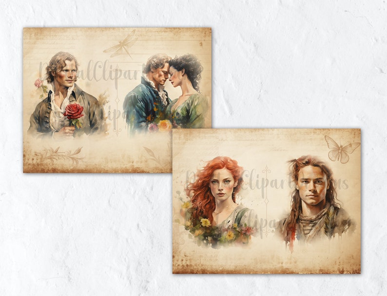 Outlander Junk Journal Pages, Scottish Scrapbook Paper, Printable ...