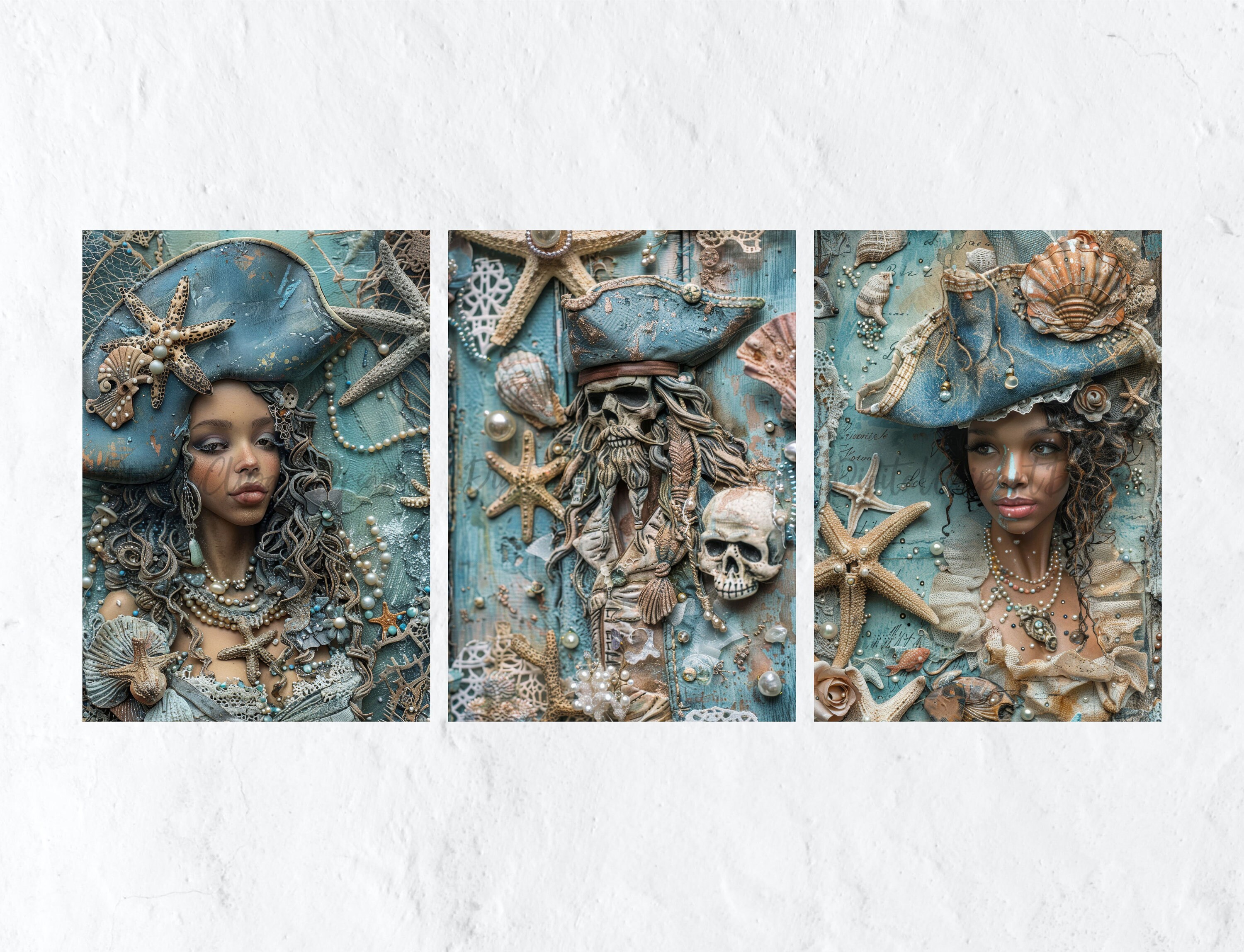 Vintage Pirate Junk Journal Pages, Sea Digital Scrapbook Paper ...