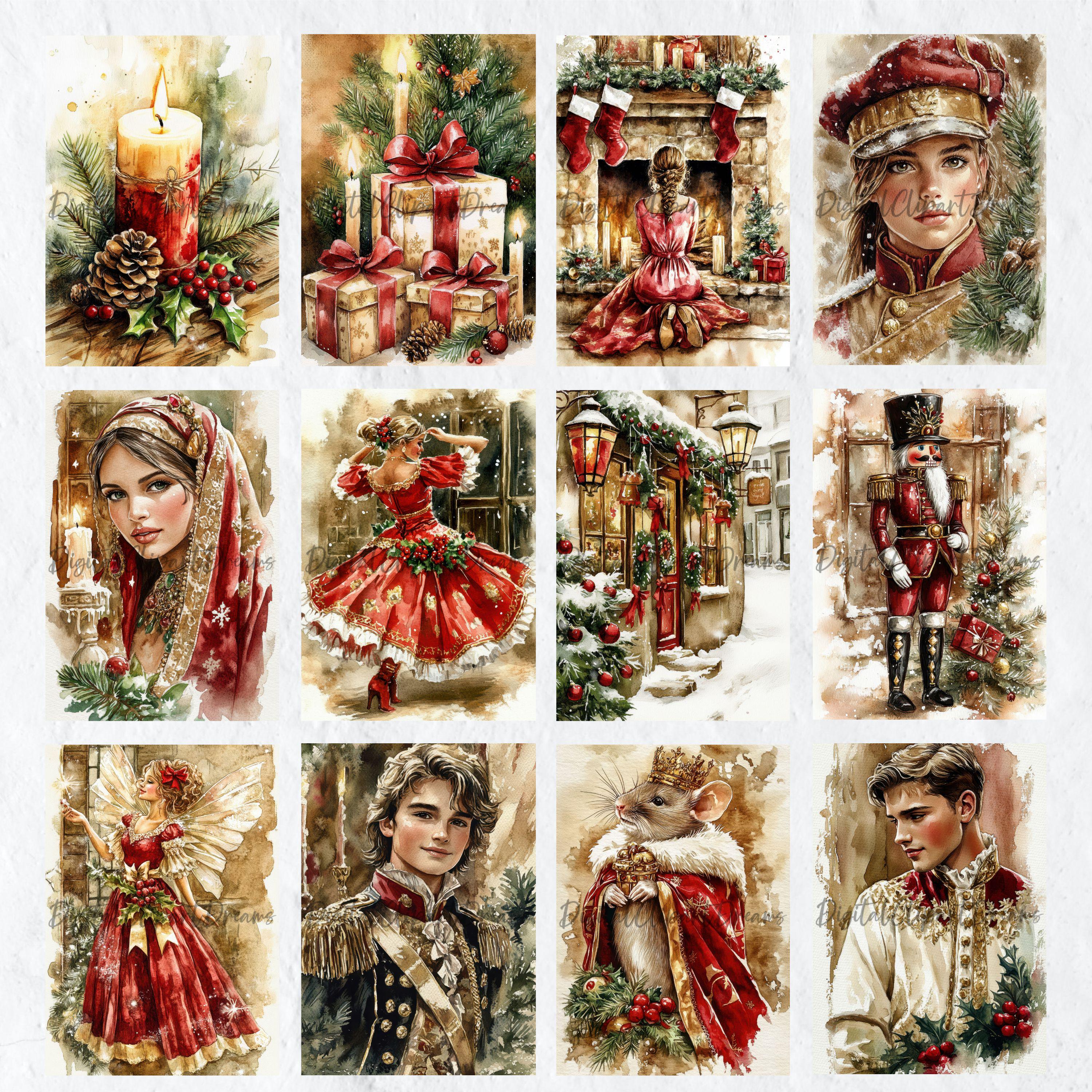Nutcracker Christmas Junk Journal Kit: Vintage Printable Paper Set for ...
