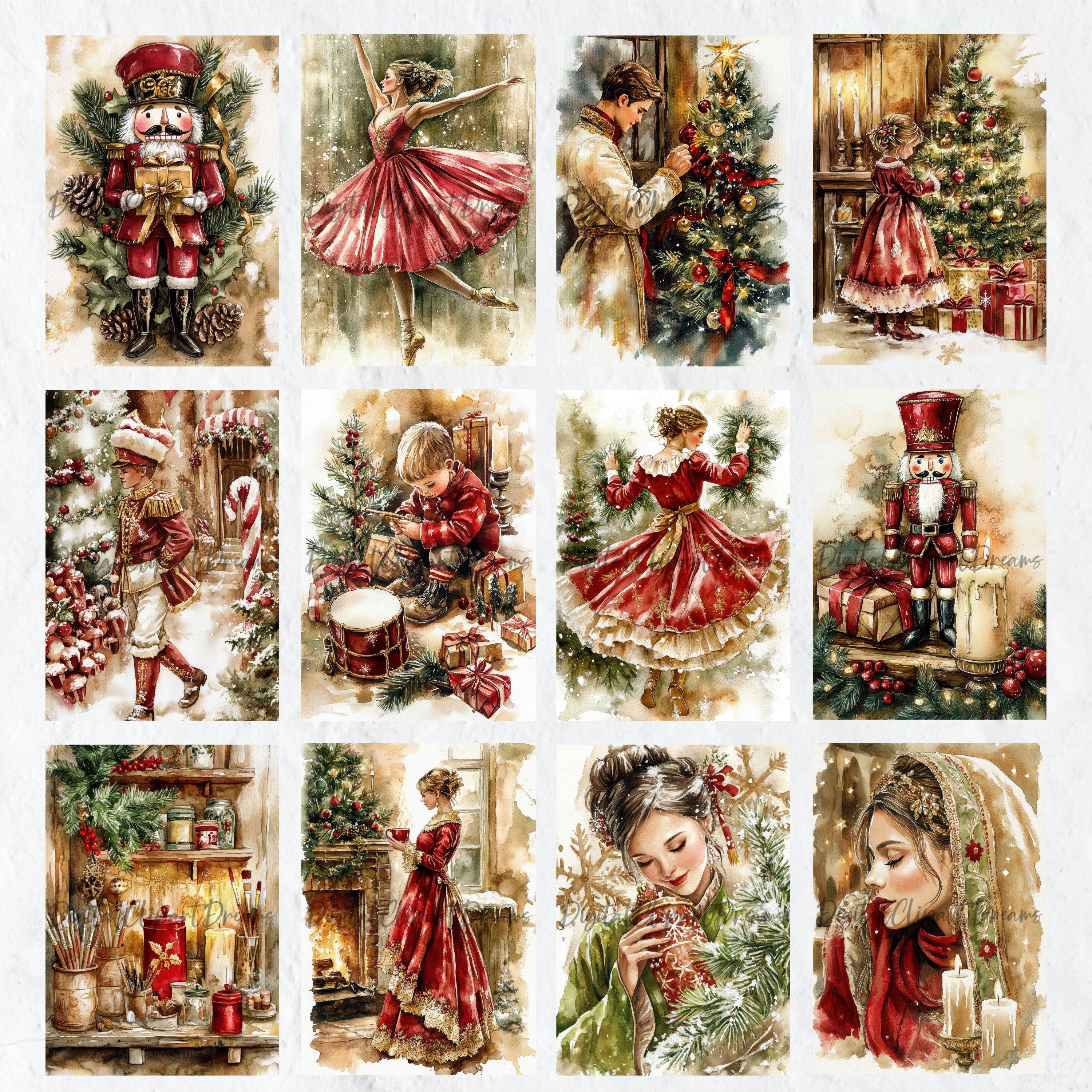 Nutcracker Christmas Junk Journal Kit: Vintage Printable Paper Set for ...