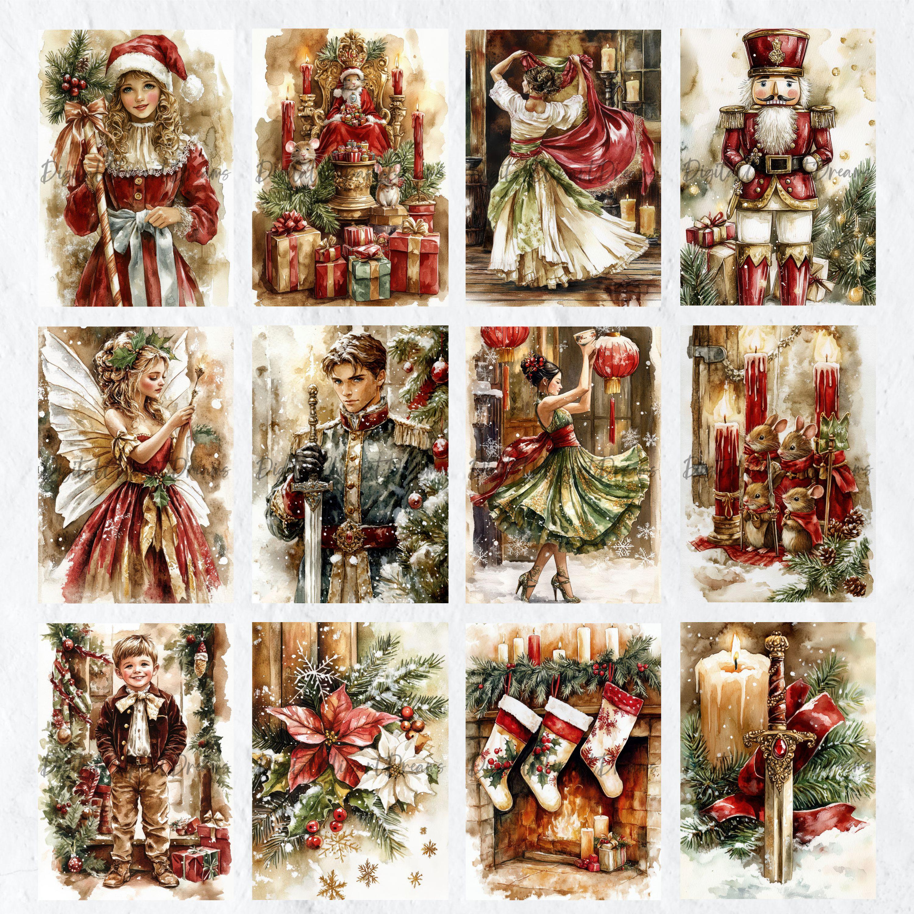 Nutcracker Christmas Junk Journal Kit: Vintage Printable Paper Set for ...