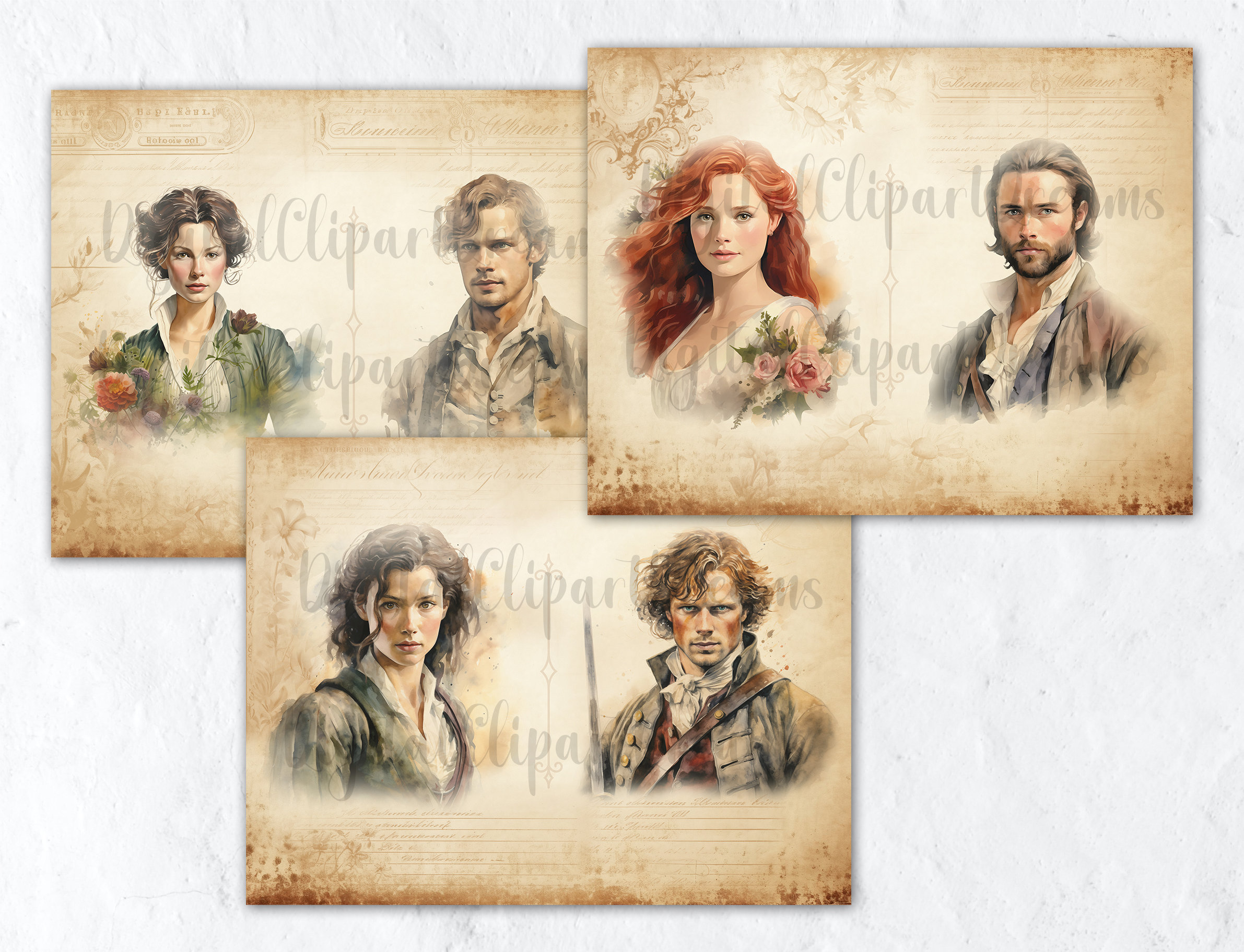 Outlander Junk Journal Pages, Scottish Scrapbook Paper, Printable ...