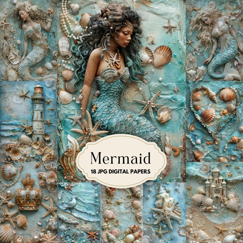 Digital Mermaid - Etsy