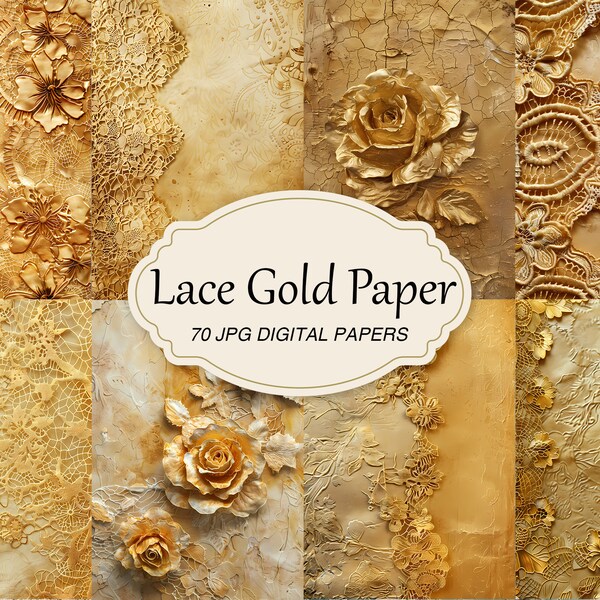 Gold Scrapbook Paper - Etsy