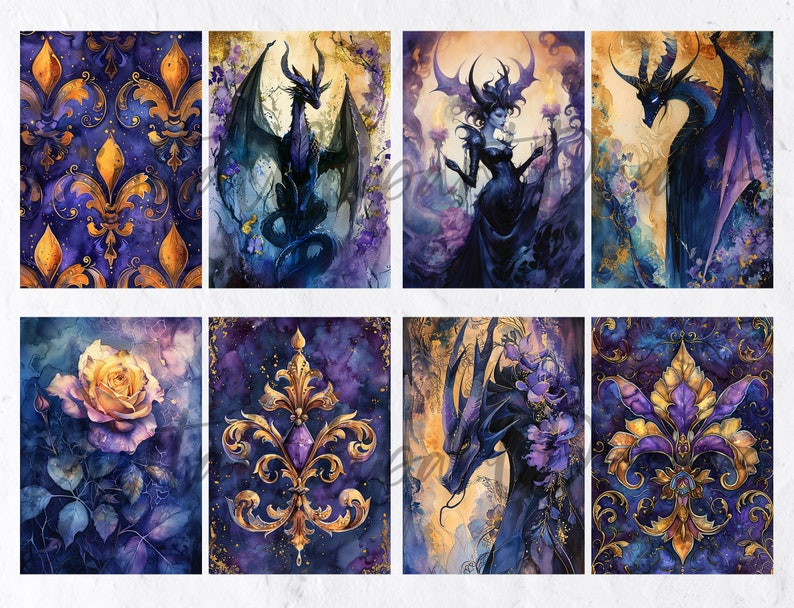 Maleficent Junk Journal Paper Pack, Villain Printable Paper, Sleeping ...