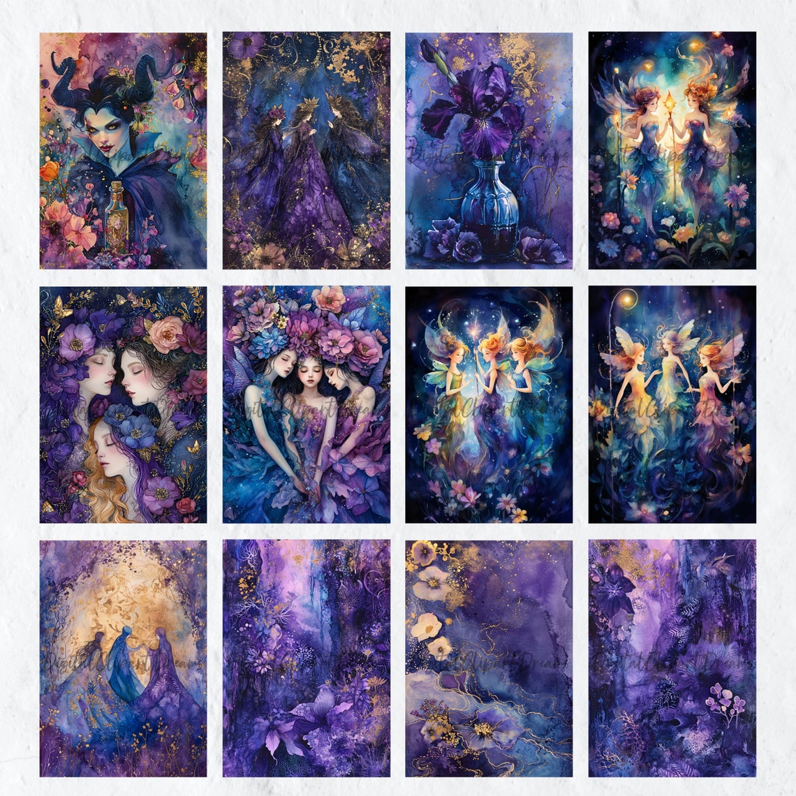 Maleficent Junk Journal Paper Pack, Villain Printable Paper, Sleeping ...