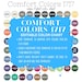 COMFORT COLORS Color Chart Editable 1717, Editable Canva Color Chart ...