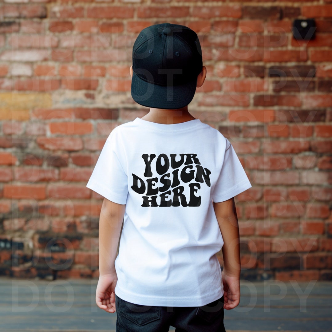 Back of Shirt Mockup White Shirt Mock Kids T Shirt Mock up Boy Shirt ...