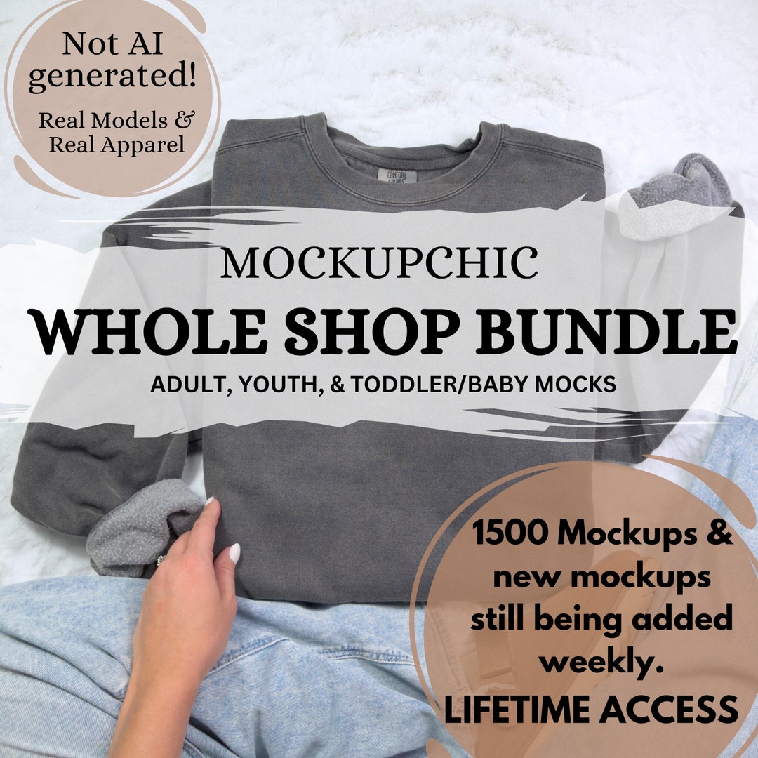 Whole Shop Mockup Bundle, Bella Canvas Gildan Comfort Colors, Entire ...