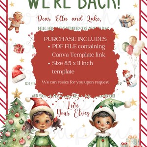 Two Elves Arrival Letter BOY GIRL We Are Back Letter Elf Hello ...