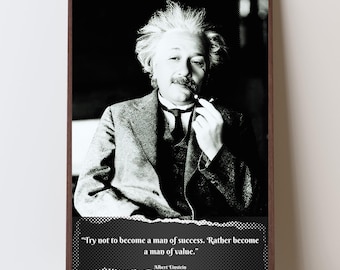 Einstein Print, Digital Print, Printable Art, Science Quote, Math ...