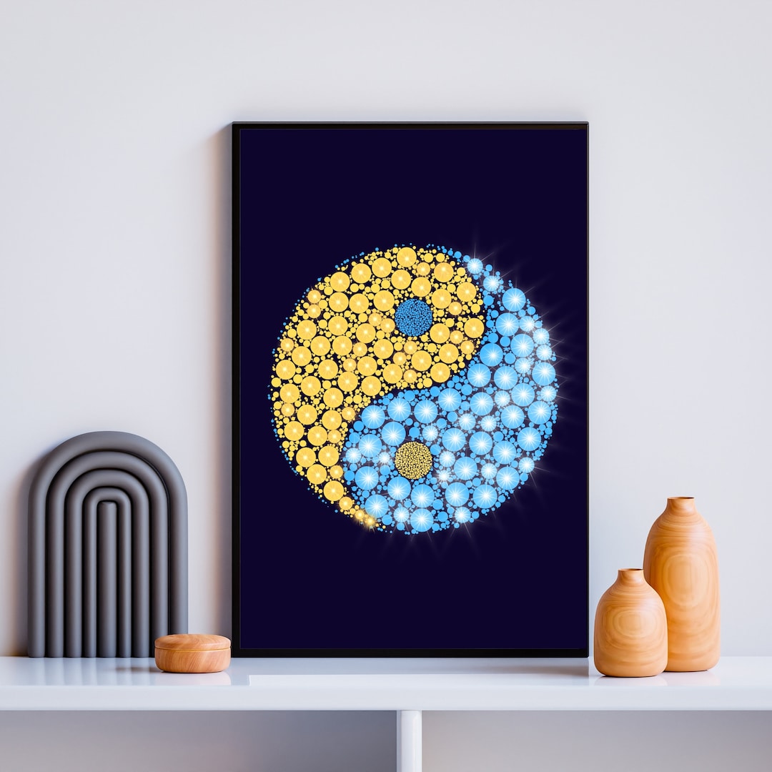 Yin Yang Poster - Colorful and Shining Symbol of Balance and Harmony ...