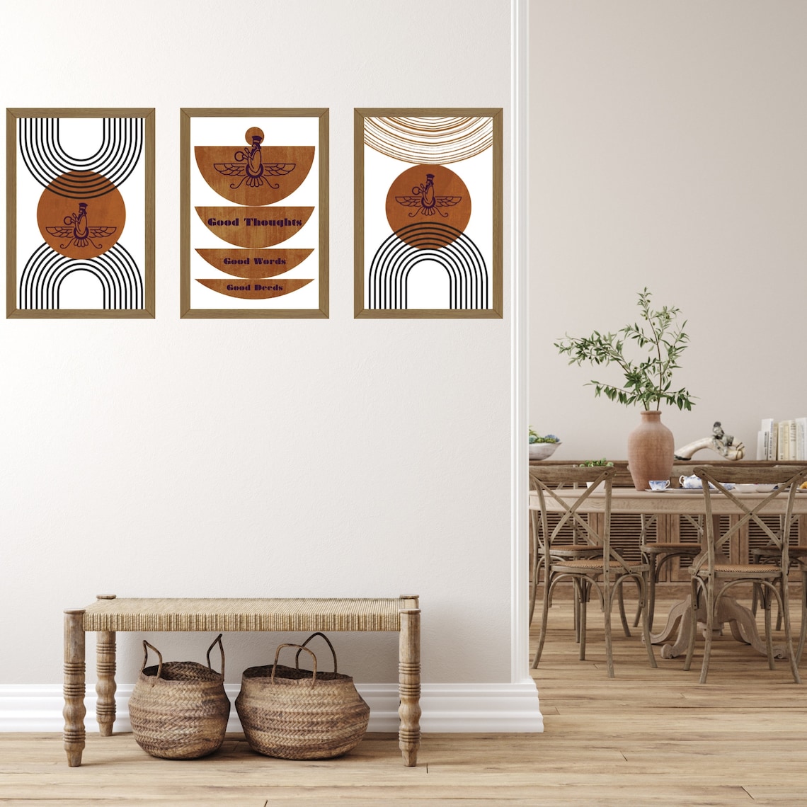 Ahura Mazda Saying Print, Zartosht Phylosophy Poster, Faravahar Decor ...