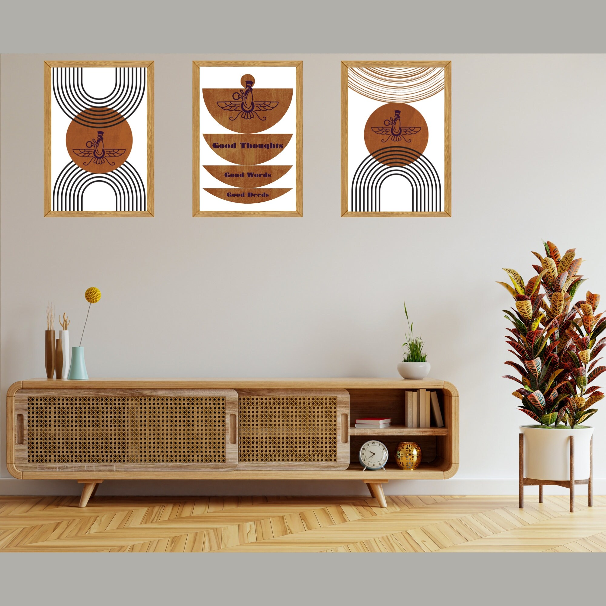 Ahura Mazda Saying Print, Zartosht Phylosophy Poster, Faravahar Decor ...