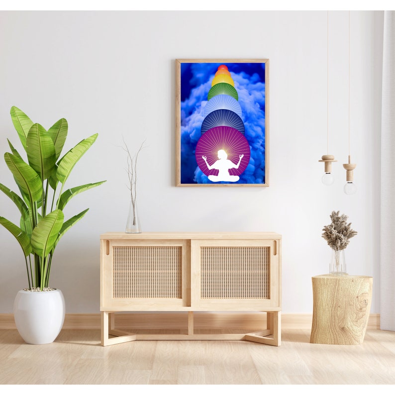7 Chakras Lotus Lady Art: Zen Meditation Poster (digital Download) - Etsy