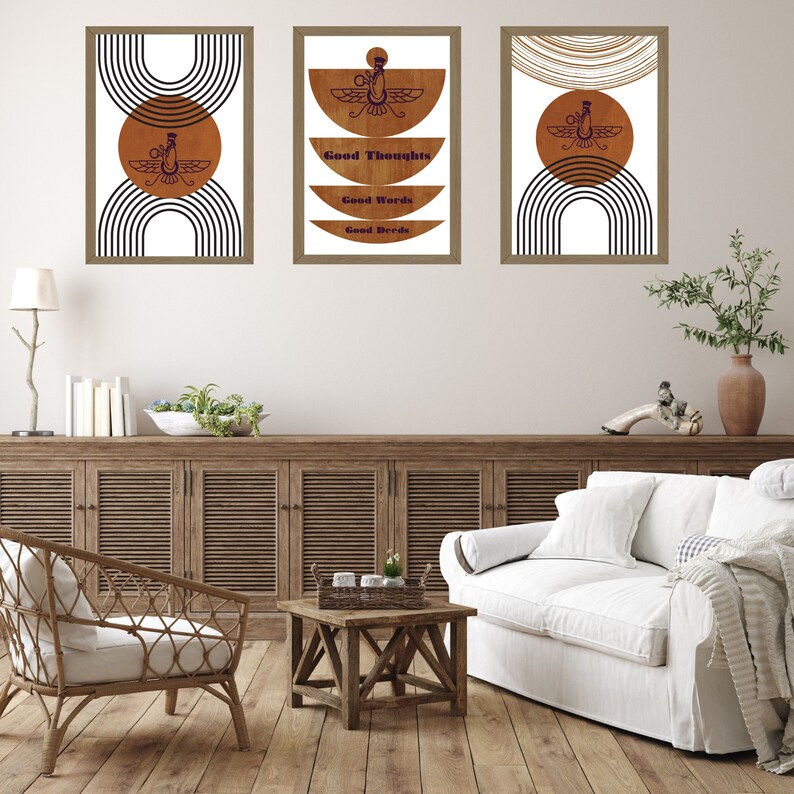 Ahura Mazda Saying Print, Zartosht Phylosophy Poster, Faravahar Decor ...