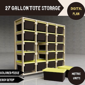 Wood Working Plans 27 Gallon Garage Storage Plans 27 Gallon Tote Rack ...
