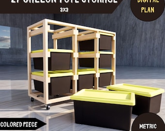 Wood Working Plans 27 Gallon Garage Storage Plans 27 Gallon Tote Rack ...