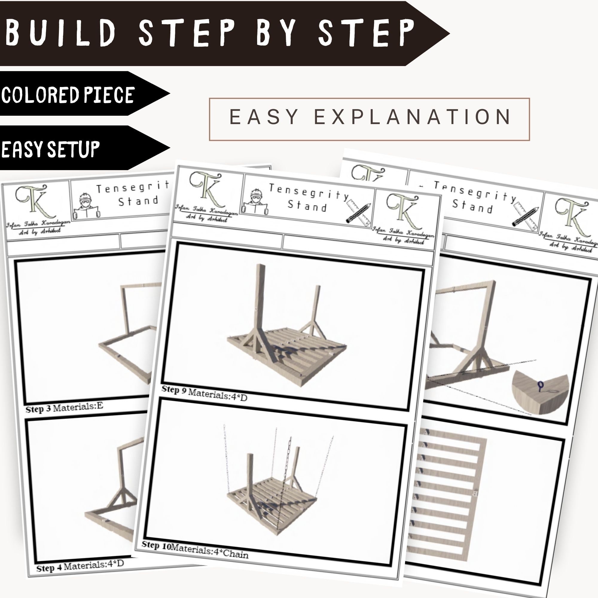 Tensegrity Floating Table: DIY Educational Project (PDF Plan) - Etsy