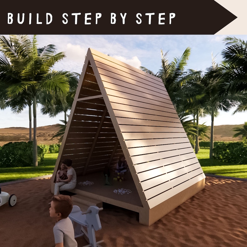 Playhouse Plans for Kids,play House, A Frame Playhouse, Step-by-step ...