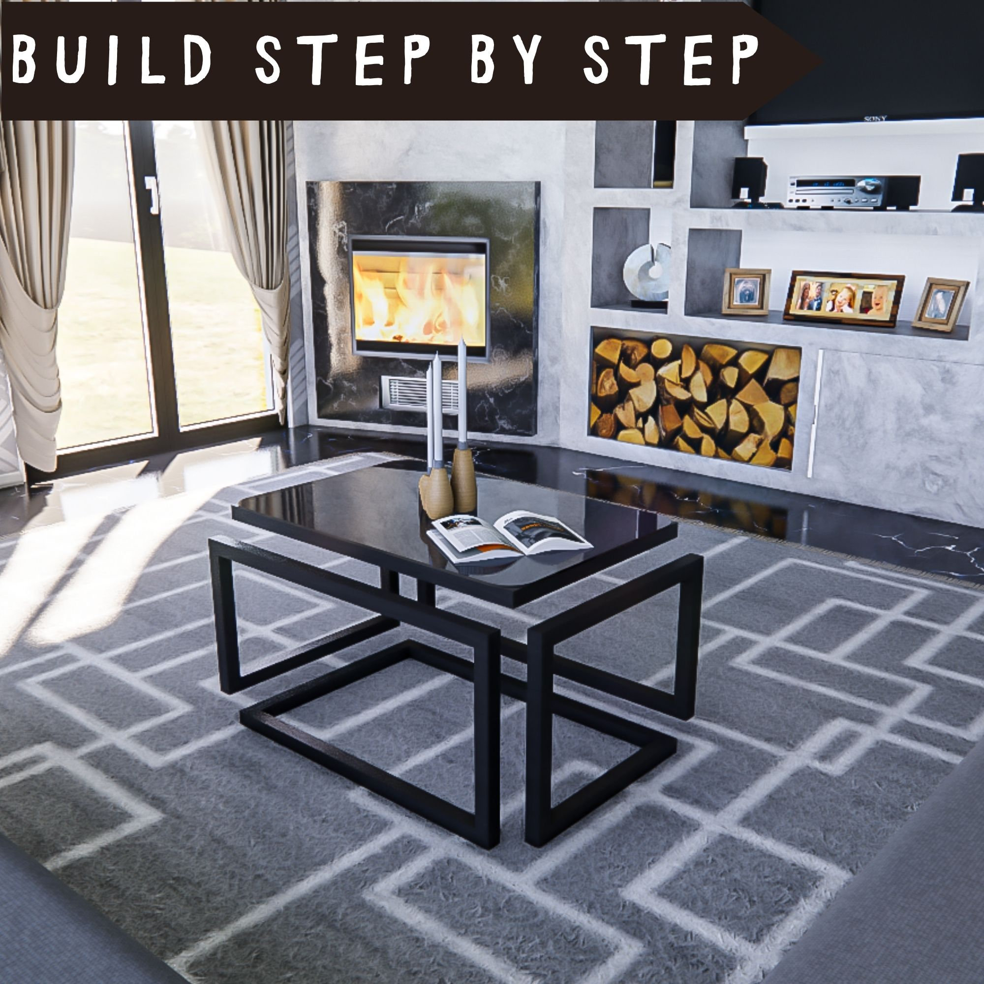 Tensegrity Floating Table DIY Project (PDF Plan) - Etsy