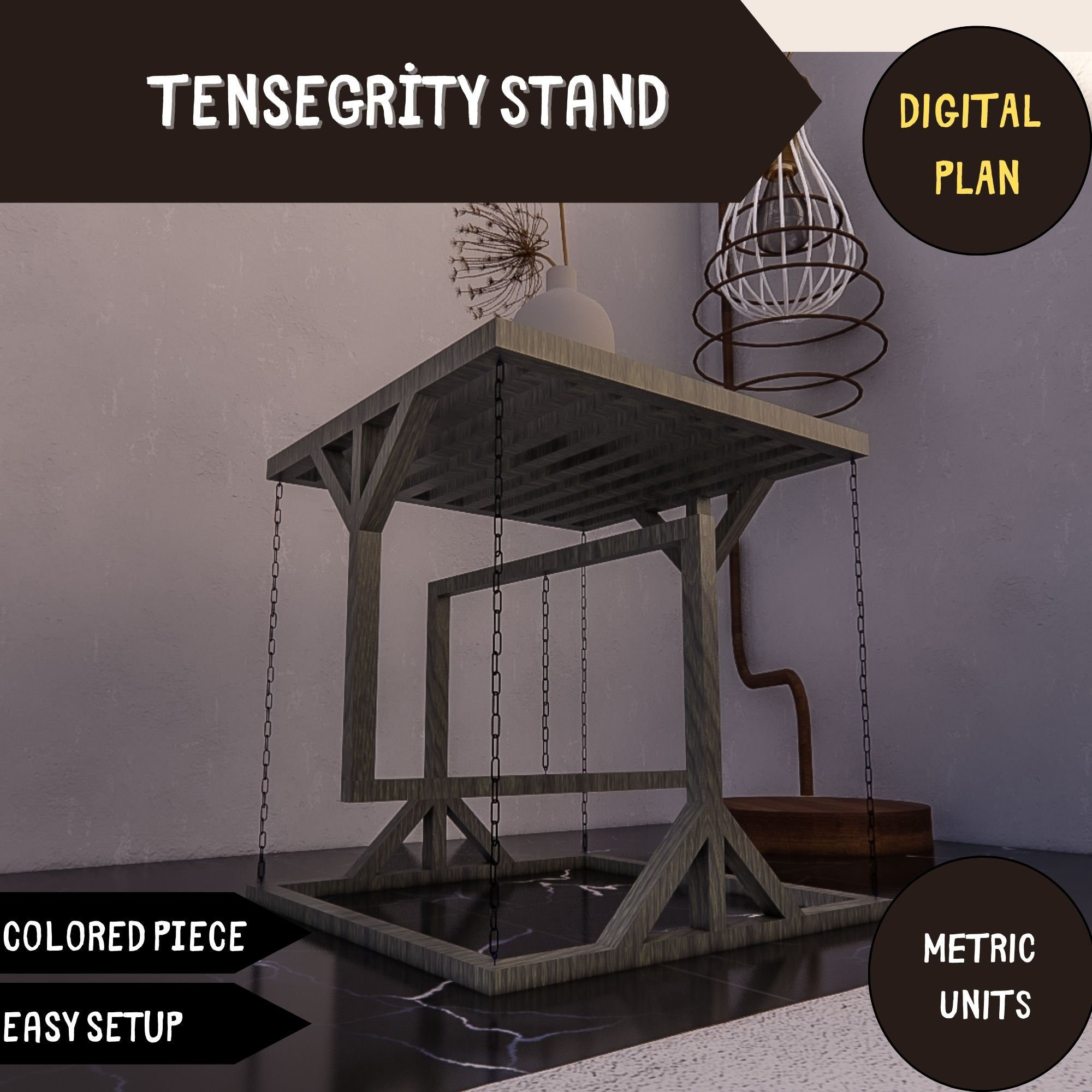 Tensegrity Floating Table: DIY Educational Project (PDF Plan) - Etsy