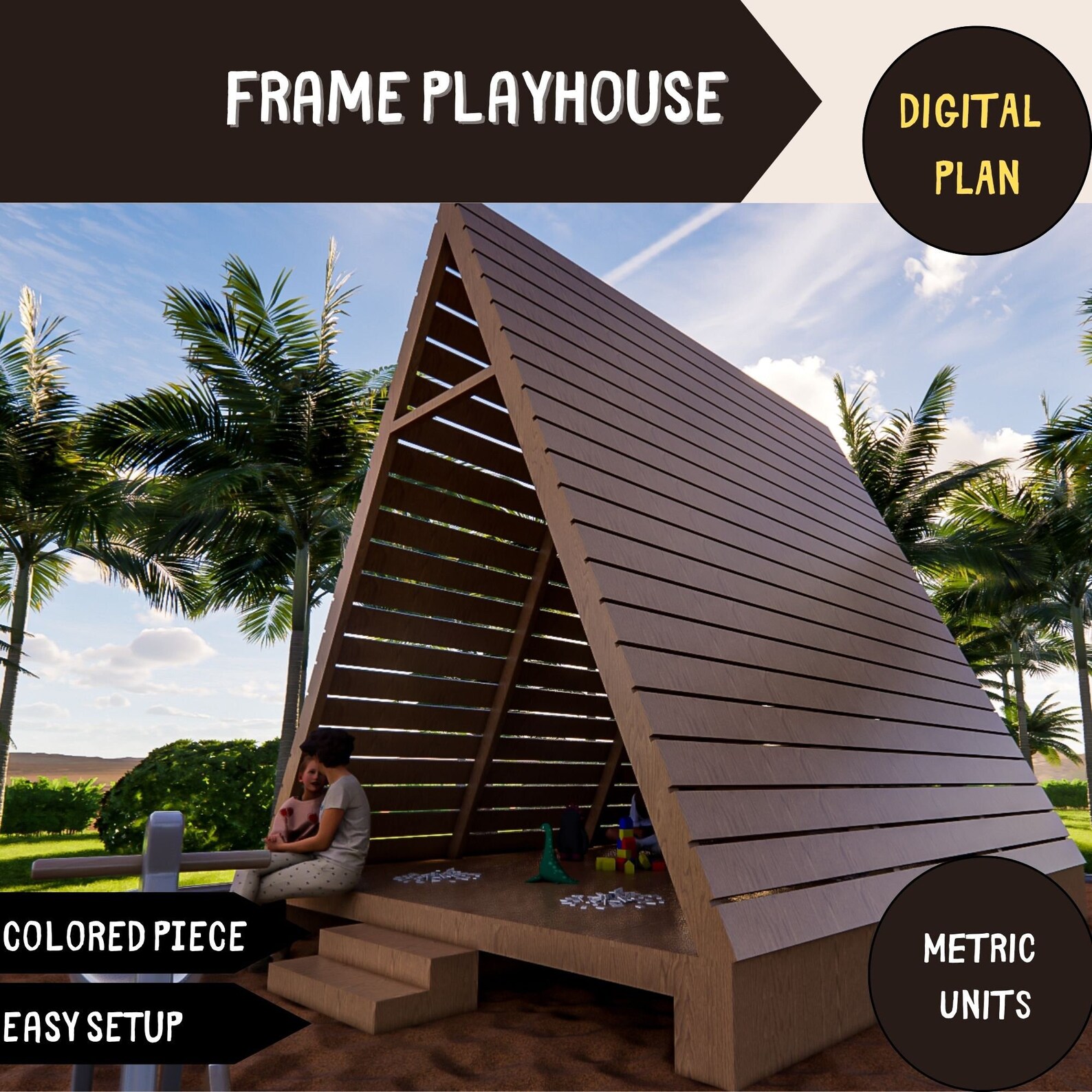 Playhouse Plans for Kids,play House, A Frame Playhouse, Step-by-step ...