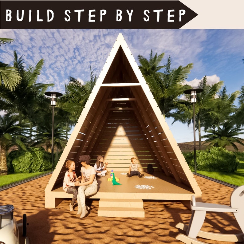 Playhouse Plans for Kids,play House, A Frame Playhouse, Step-by-step ...