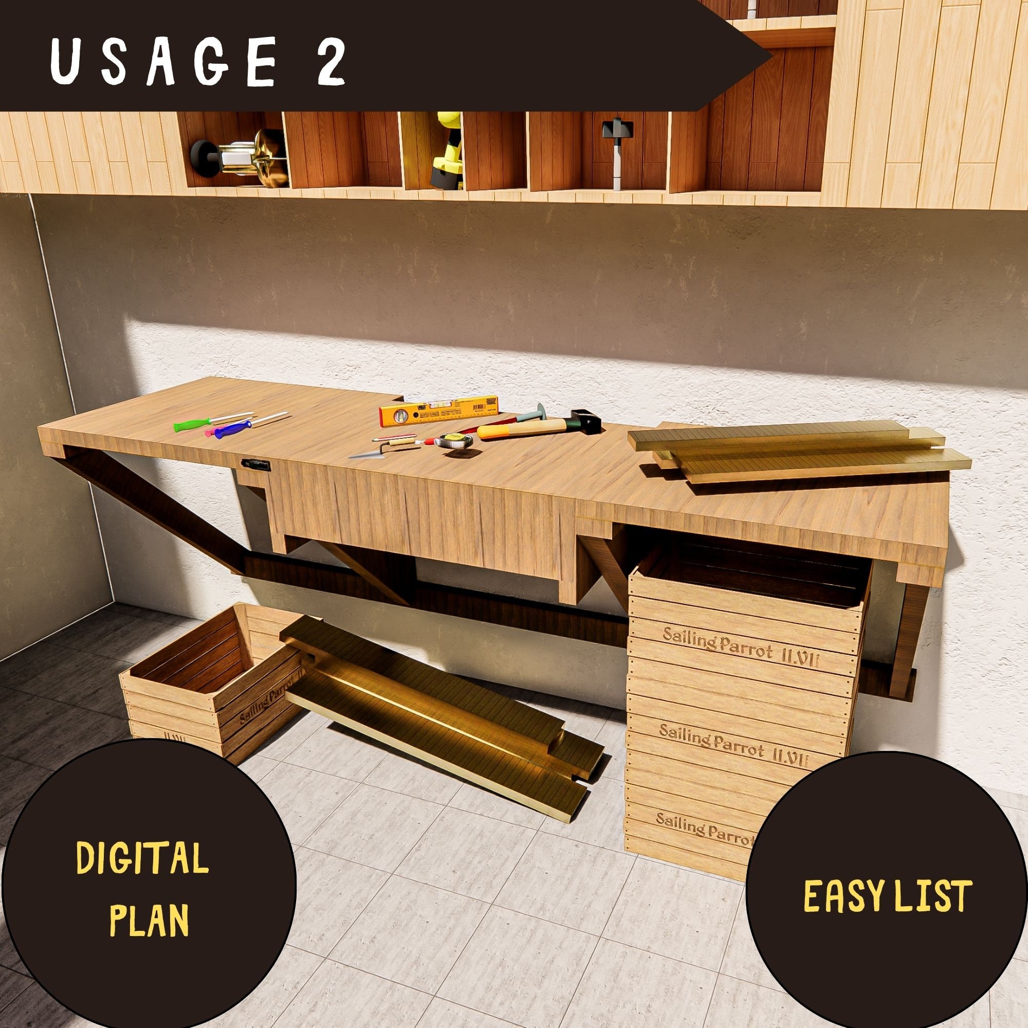 Flipping Workbench Plans | Rotary Workbench Plans | Flip-top Workbench ...