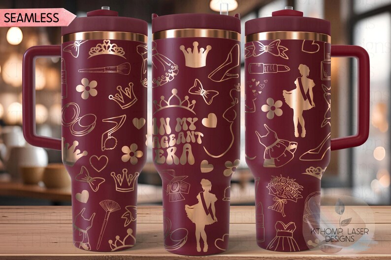 Pageant Era Laser SVG Wrap for 30oz and 40oz Handled Tumblers - Etsy