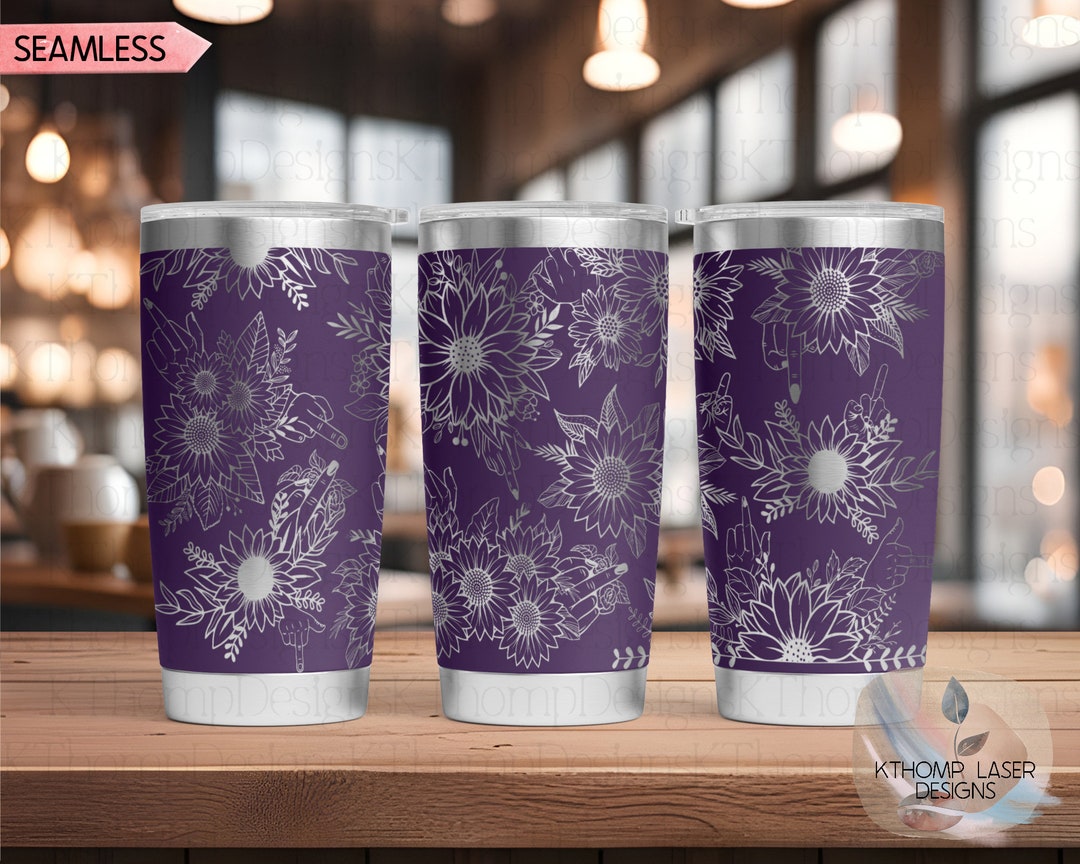 Sunflower Middle Fingers Laser SVG Wrap for 20oz and 30oz Tumblers - Etsy