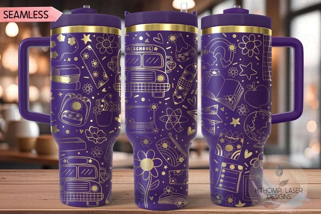 Groovy Teacher Wrap for 30oz and 40oz Handled Tumblers, Laser SVG - Etsy