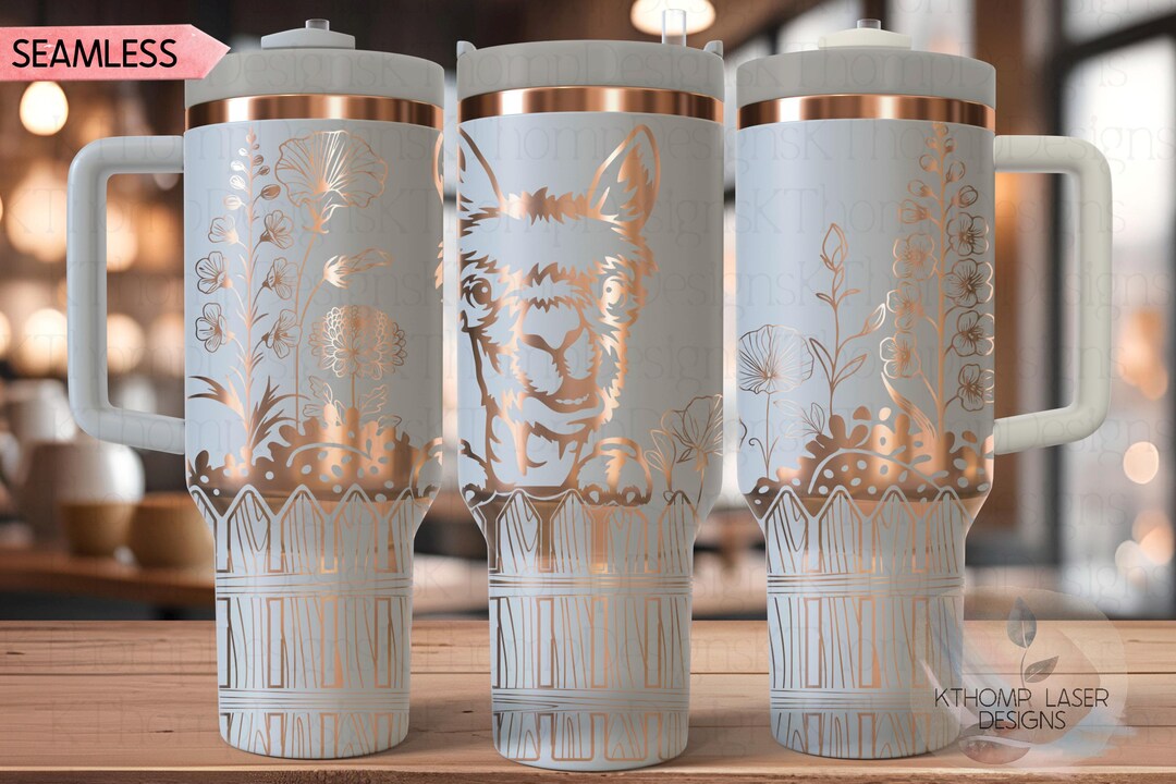 Peeking Llama Laser SVG Wrap for 30oz and 40oz Handled Tumblers - Etsy