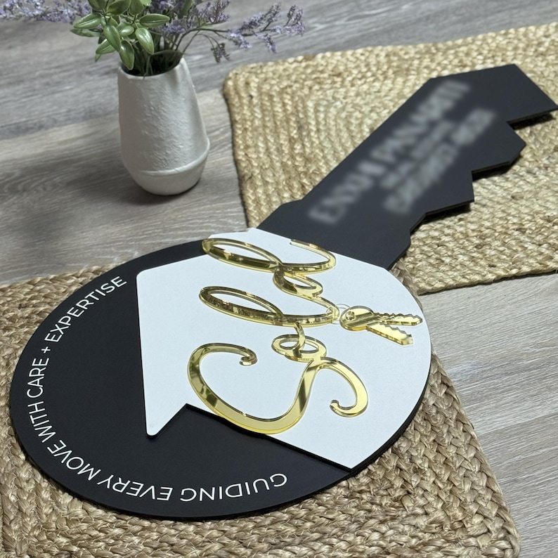 Laser Cut Real Estate Key Sign: Photo Prop, Closing Gift (digital ...