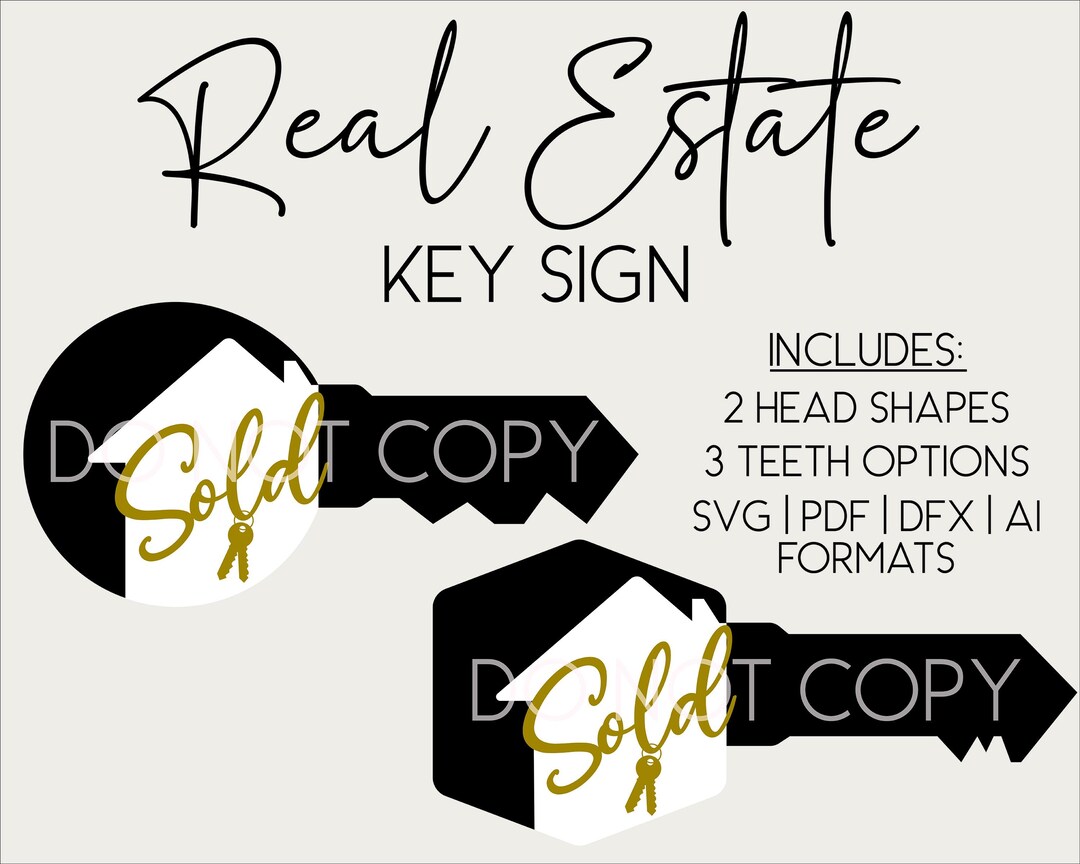 Laser Cut Real Estate Key Sign: Photo Prop, Closing Gift (digital ...