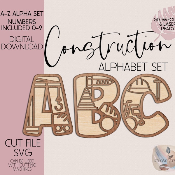 Construction Letters - Etsy