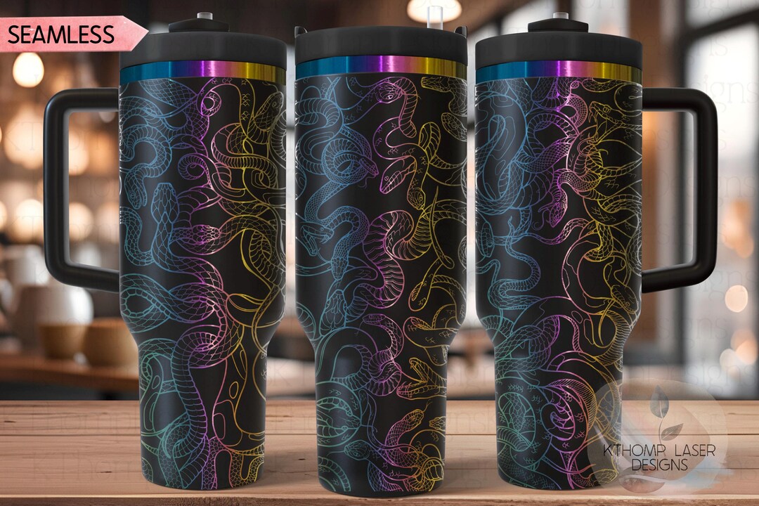 Snakes Snakes and More Snakes Laser Engraved Full Wrap Design for 40oz ...