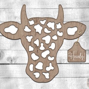 Laser Cut Cow Door Sign Design, Instant Digital Download, Laser Cut ...