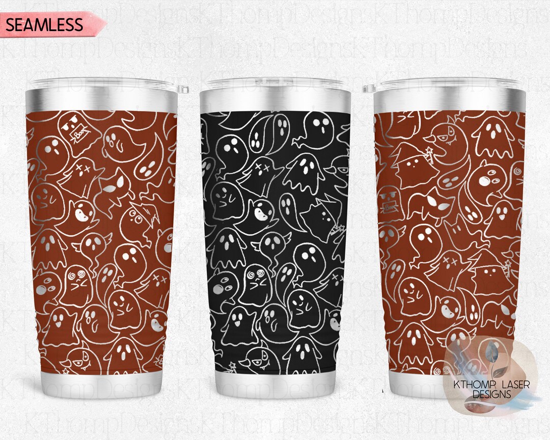 Halloween Ghosts Laser Engraved Full Wrap Design for 20oz & 30oz ...