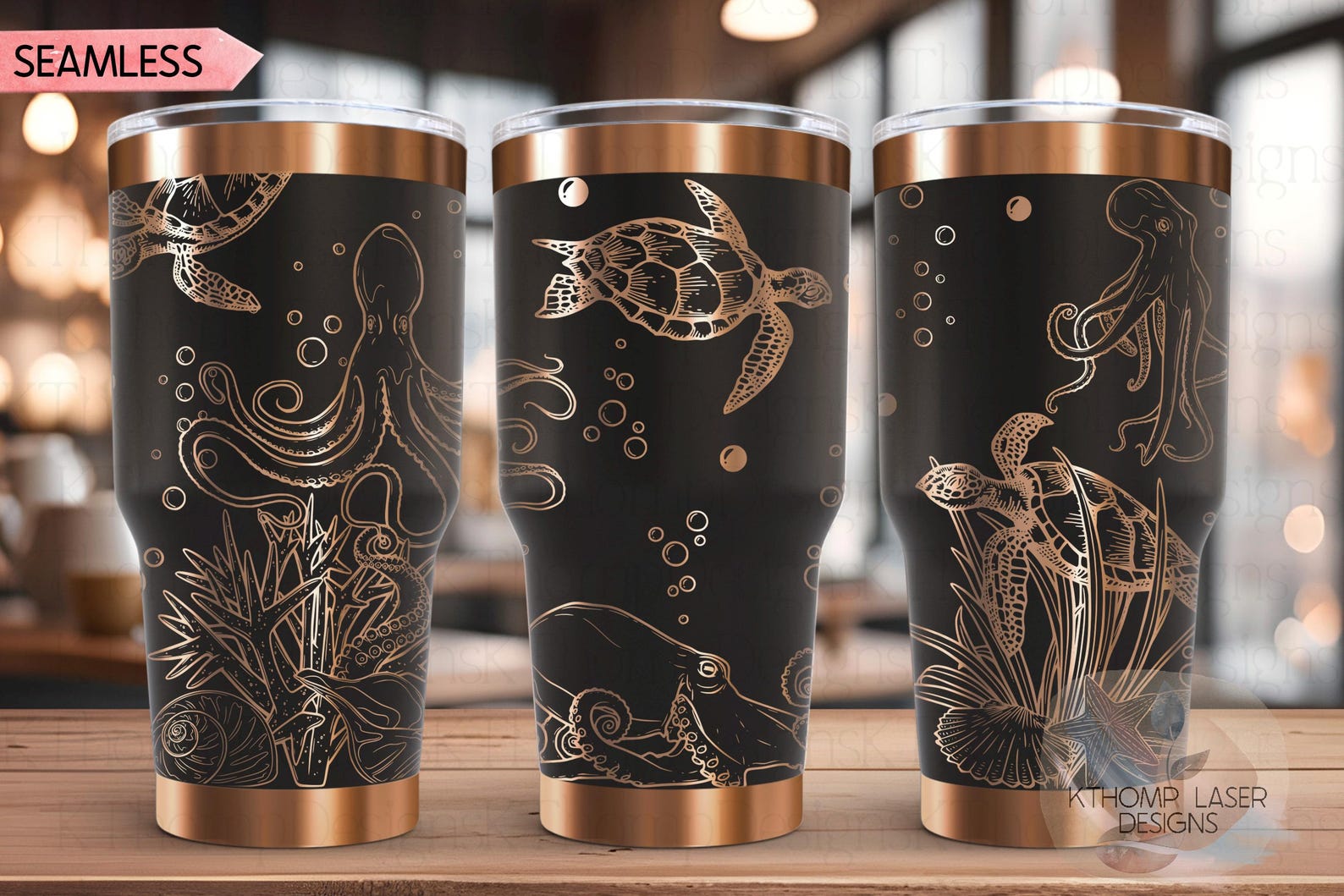 Octopus & Turtles Laser SVG Wrap for 20oz and 30oz Tumblers - Etsy