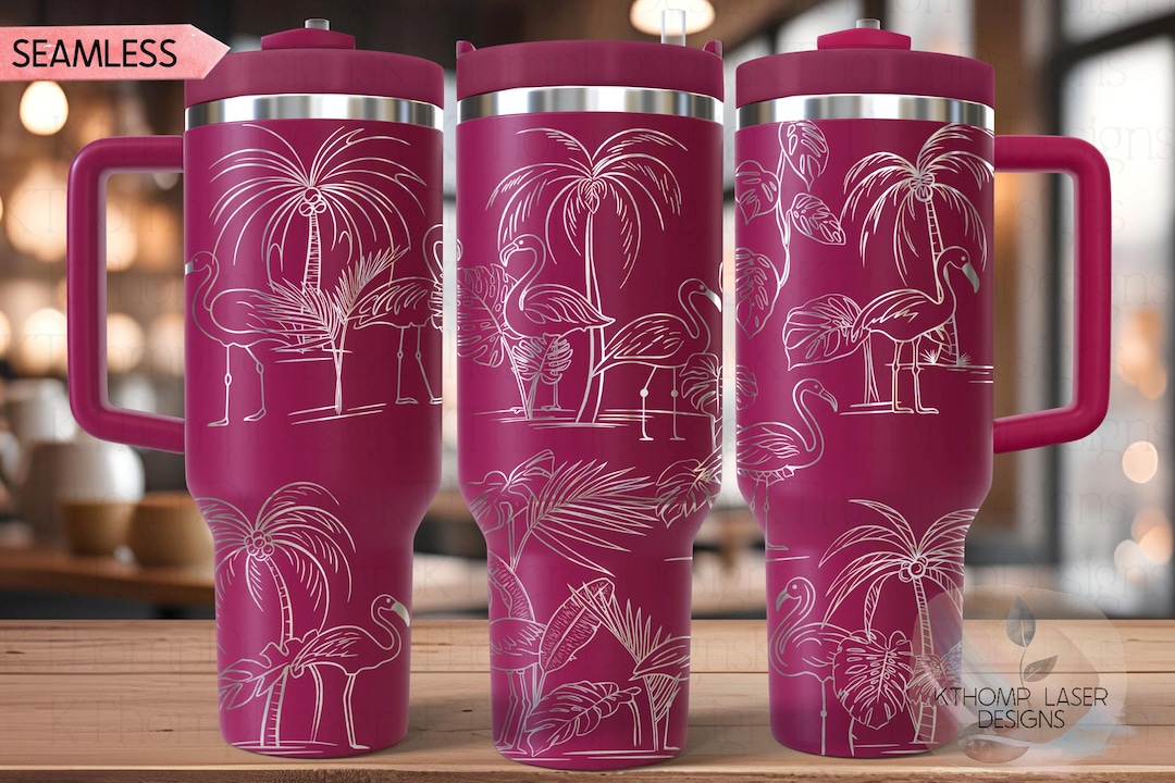 Flamingo Laser SVG Wrap for 30oz and 40oz Handled Tumblers - Etsy