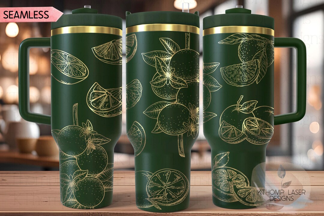 Oranges Tumbler Wrap SVG, 40oz Laser Engraving File, Rotary Ready ...