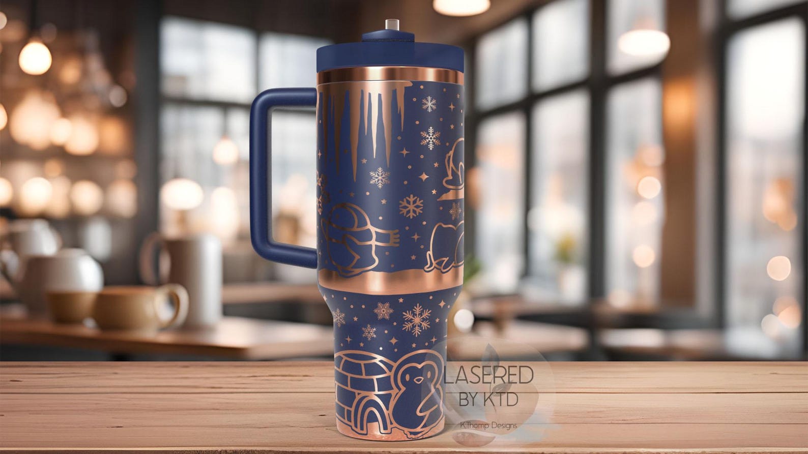 Penguins Winter Laser SVG Wrap for 30oz and 40oz Handled Tumblers - Etsy