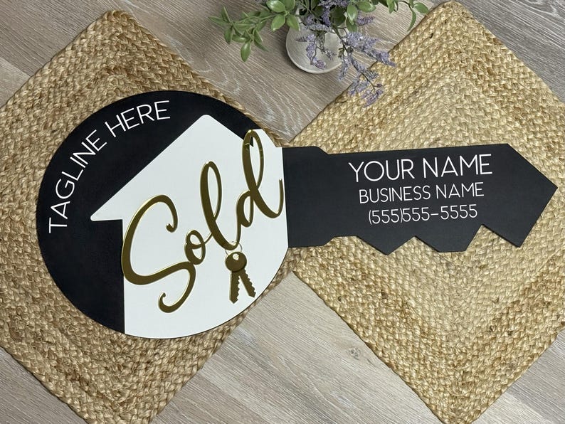 Laser Cut Real Estate Key Sign: Photo Prop, Closing Gift (digital ...