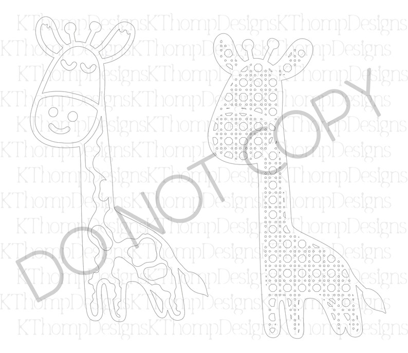 Cane Rattan Giraffe Laser Cut File SVG Cute Rattan Giraffe - Etsy